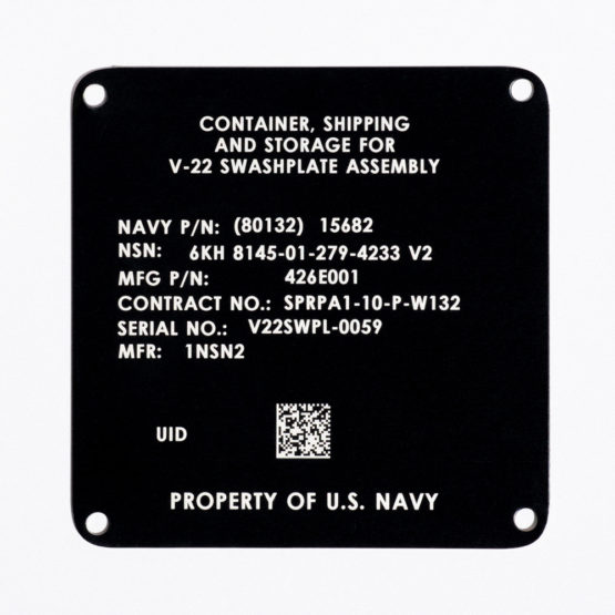 IUID Plates & Labels | IUID Marking, Verification & Registration Services