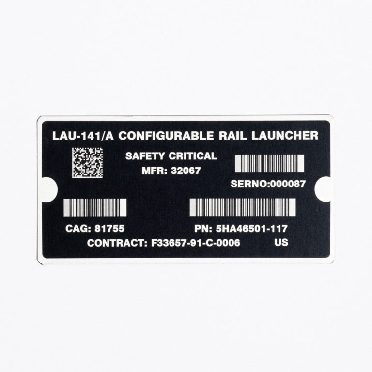 IUID Plates & Labels | IUID Marking, Verification & Registration Services